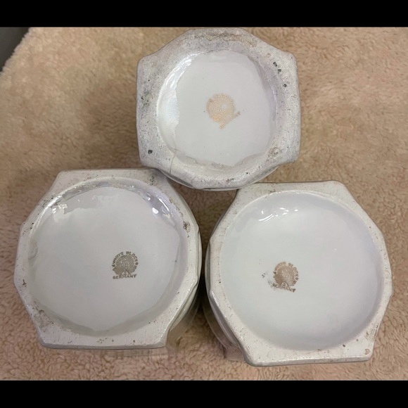 white block Germany Lusterware | Kitchen | Vtg White Block Iridescent ...